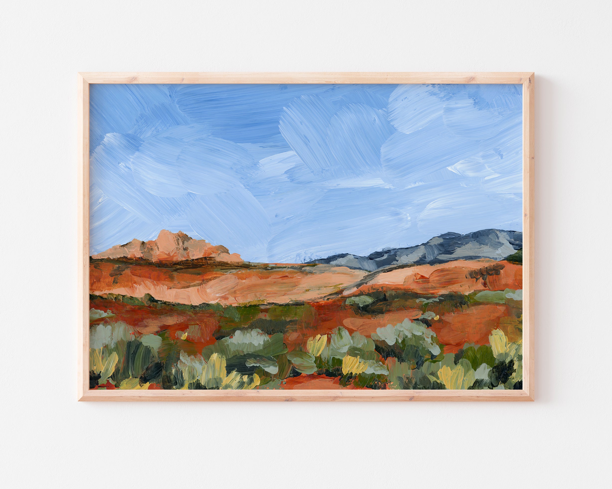 "Red And Blue Desert" Art Print – Britt Wild Art